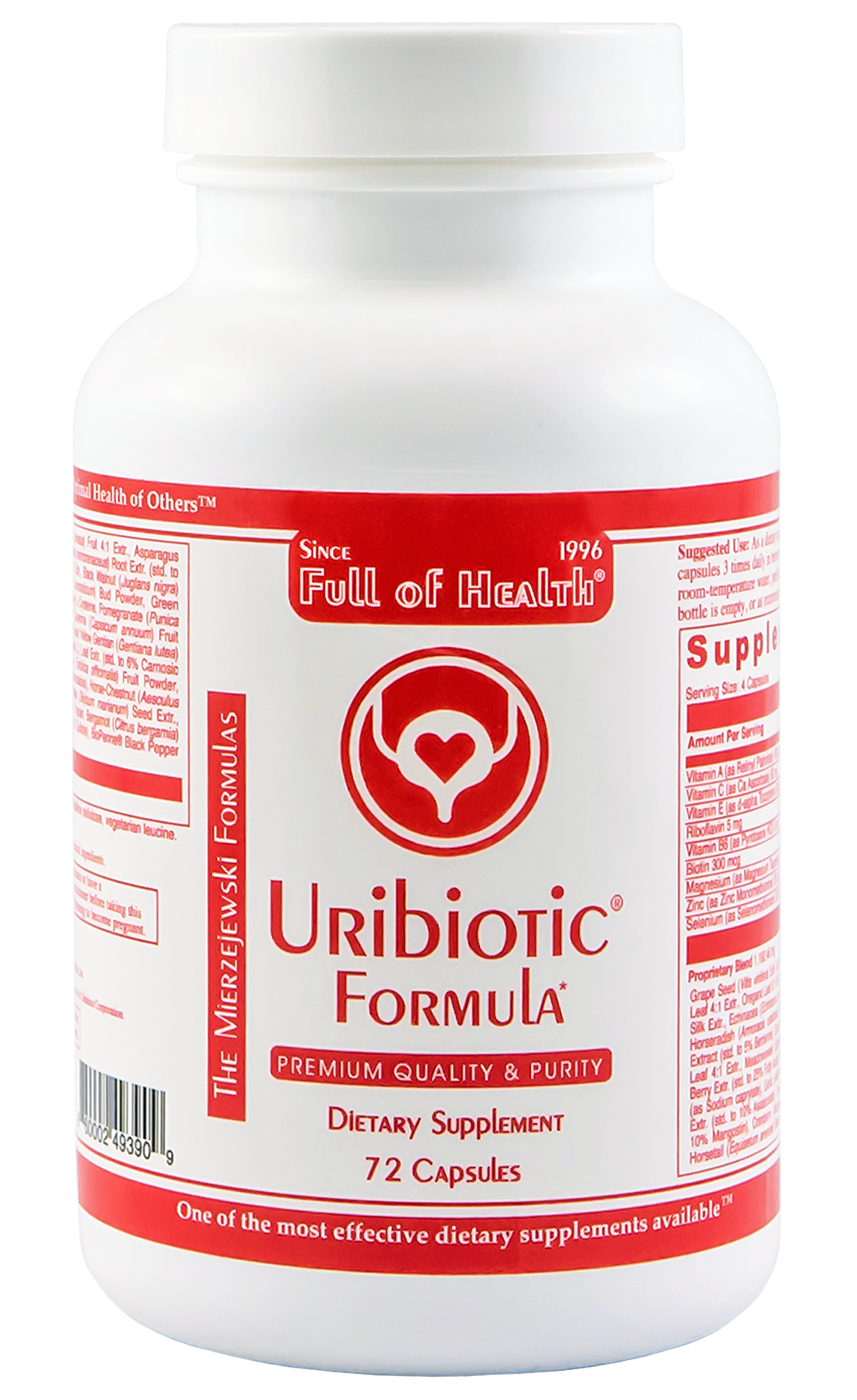 Uribiotic | Formula for Bladder & Prostate Infections | Full of Health, LLC